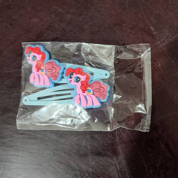 My Little Pony Snap Hair Clips - Pack of 2 - Aqua - Pinkie Pie - Etsy