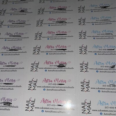 Color Street Sample Set Envelope, Color Street Thank You Label Envelope ...