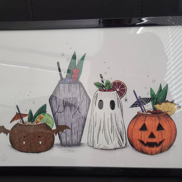 Halloween Tiki Art Prints - Tiki Artwork - Gothic Tiki - Tropical ...