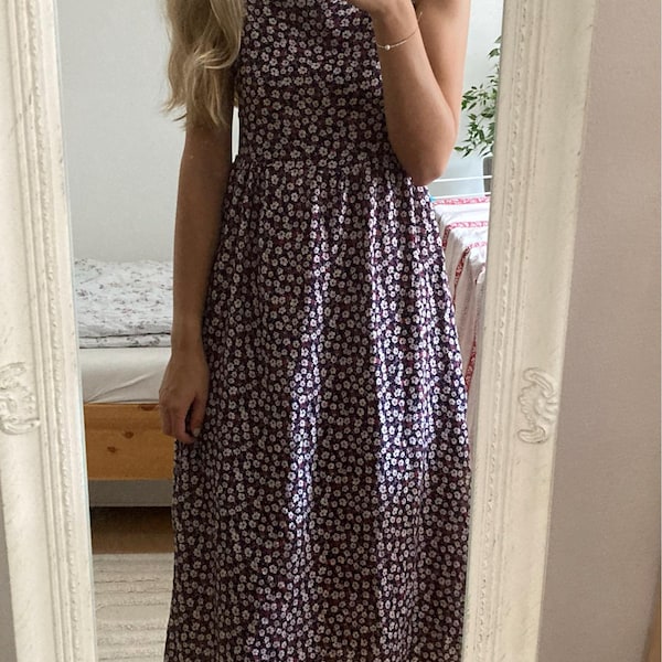 Gathered Midi Summer Dress Sewing Pattern, Sundress Pattern, Milkmaid ...