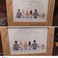 Custom Portrait Family Print, Personalized Gift for Family, Our Family ...