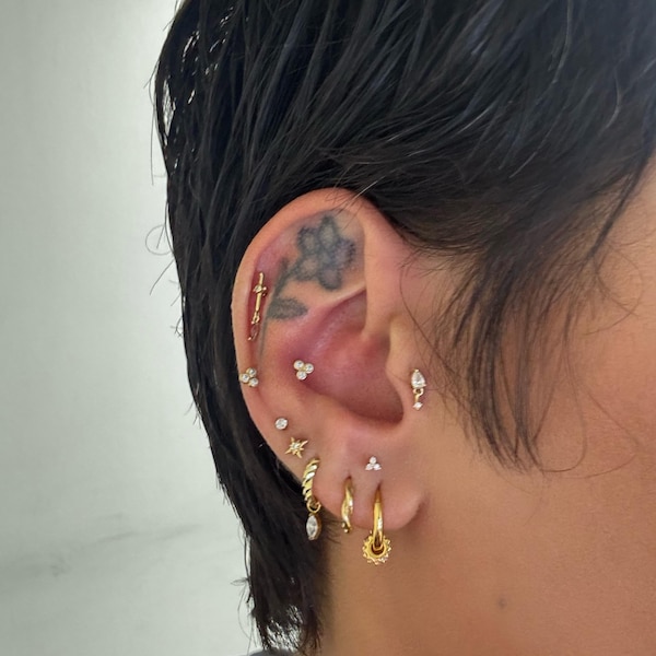 Easy to Use Titanium Piercing Jewelry Insertion Pin, Flat Back Earring ...