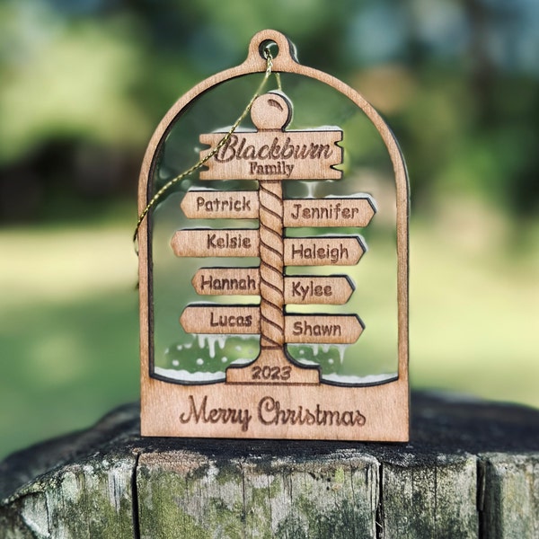 North Pole Family Ornament Laser SVG, Christmas Ornaments SVG, Family ...