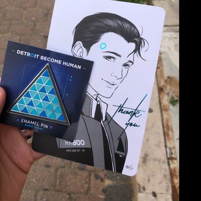 Detroit Become Human Big Hard Enamel Pin Glitter - Etsy