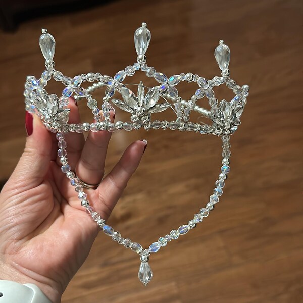 Ballerina Crown, Tiara Ballet Royal Blue Crystals Gold Jewelry, Diadema ...