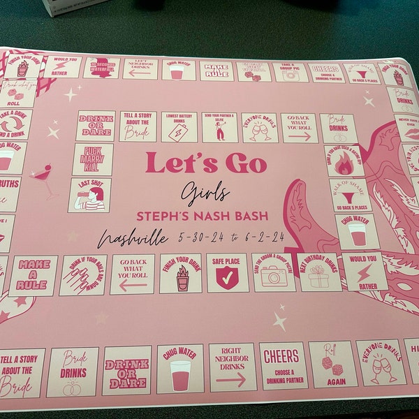 Last Rodeo Bach Editable Board Drinking Game |nashville Bachelorette ...