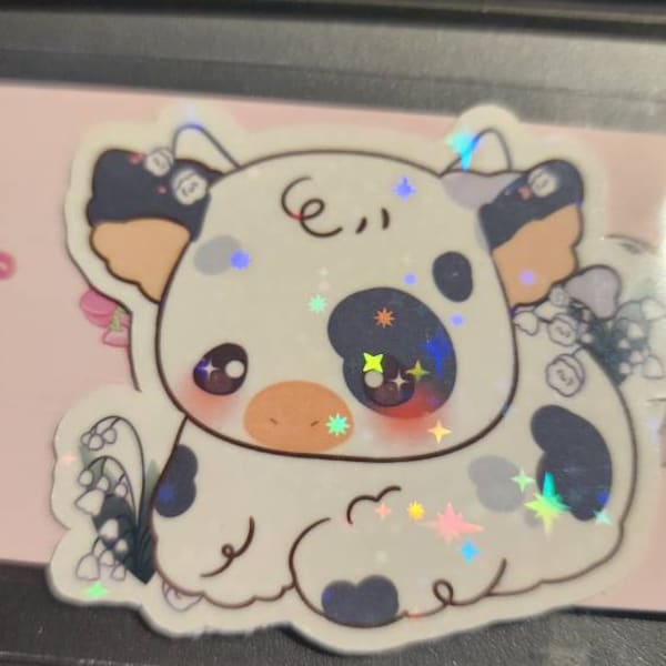 12 Birth Month Cow Stickers, Cute Cow Stickers, Waterproof Water Bottle ...