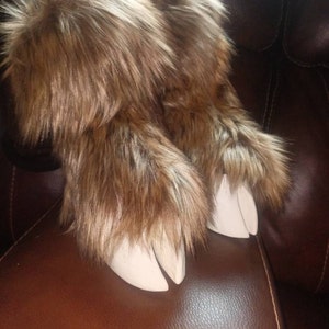 BROWN Creature Feet Unisex Cloven Hoof Shoes With Thigh High - Etsy