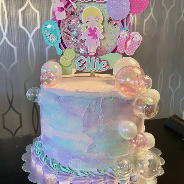 Spa Birthday Cake Topper|girls Spa Party Cake Topper|pamper Party Cake ...
