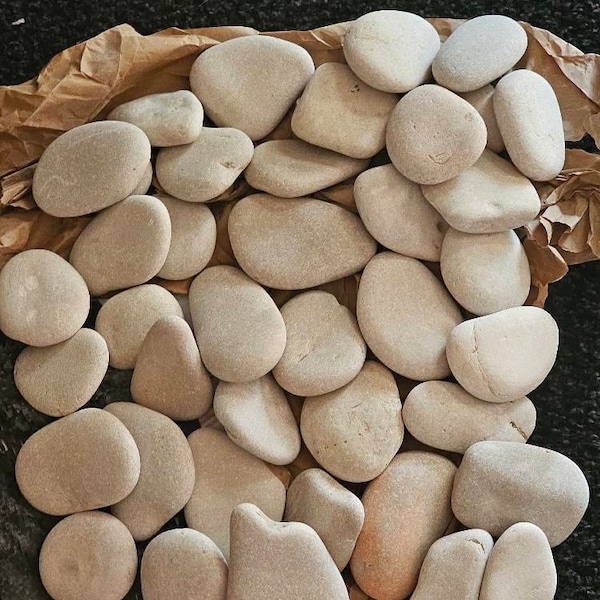 Sugar Stones - Natural Ocean Tumbled Light Stones for Kindness Rock ...