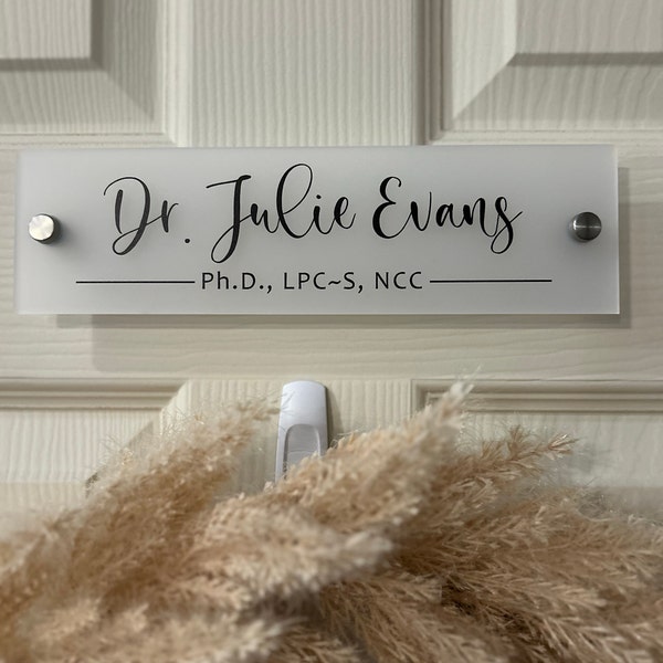 Wall Sign Name Plate - 2 Sizes Personalized Door Office Sign, Executive ...
