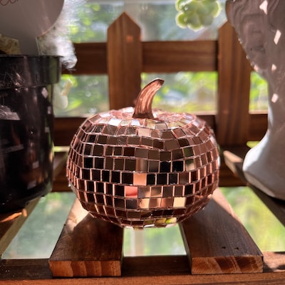 Disco Ball Pumpkin, Mini Pumpkin, Retro Pumpkin - Etsy