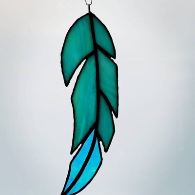 Stained Glass Feather Patterns X 6 // Beginner Glass Pattern SIX Easy ...