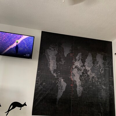 Technology World Map Wallpaper Wall Wall Mural Modern Home Decor for ...