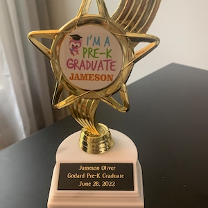 Customized Kindergarten Graduation Trophy Graduate Award - Etsy