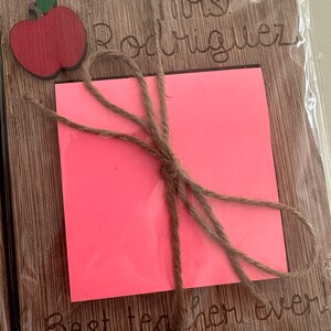 Personalized Teacher Appreciation Sticky Note Holder - Etsy