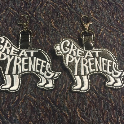 Embroidery Design Digitized Great Pyrenees Keychain 4 X 4 - Etsy