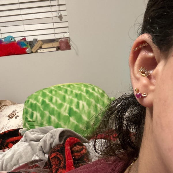 14K Solid Gold Threadless Zodiac Sign Tops/push-in Labret/12 ...