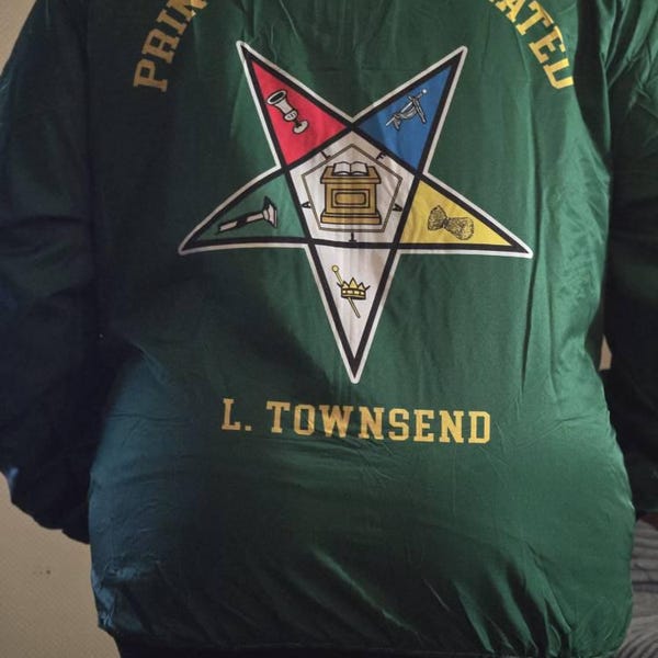 Custom Name Order of the Eastern Star OES Pentagon up PHA Unisex Bomber ...