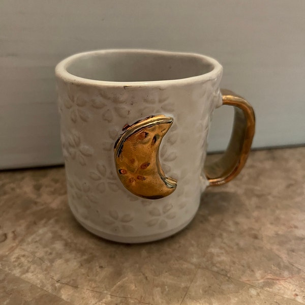 Personalized Hand Built Pinch Love Mugs,8oz With 24k Gold Luster ...