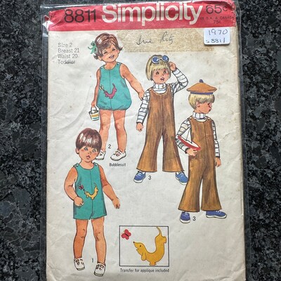 1980s Simplicity 7352 Childs Sailor Dress With Lowered Waistline ...