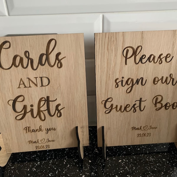 Wedding Sign, Oak Wooden Wedding Sign, Cake Menu Sign, Wedding Cake ...