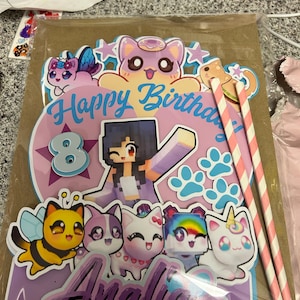 Aphmau Party Supplies, Aphmau Birthday, Aphmau Cake Toppers, Aphmau ...