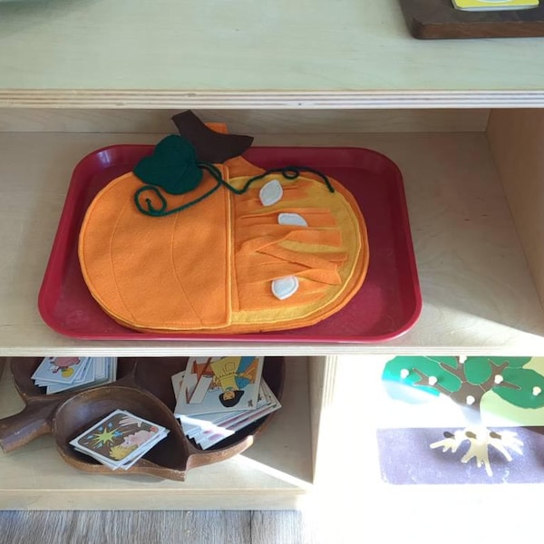 Parts of a Pumpkin Felt Puzzle, Squash Fruit Life Cycle, Montessori ...