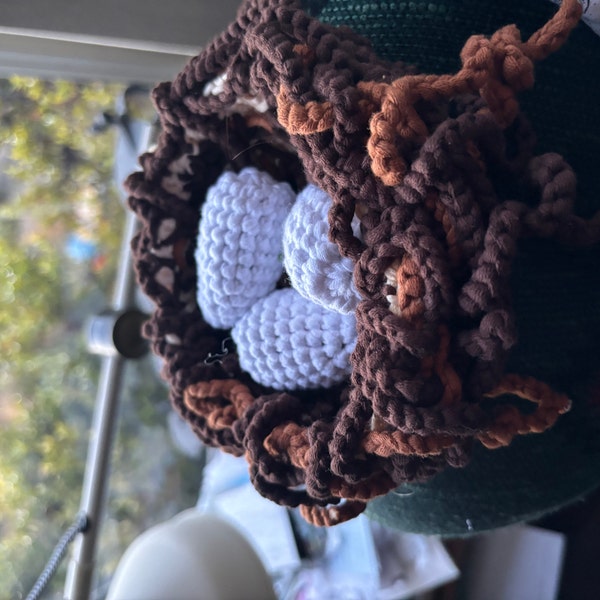 Nest Crochet Pattern, Crochet Bird Nest With Little Blue Eggs Pdf ...