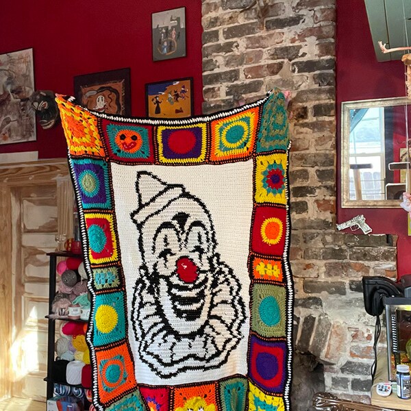 Clown Tapestry Crochet Pattern / Wall Hanging / Instant Download ...