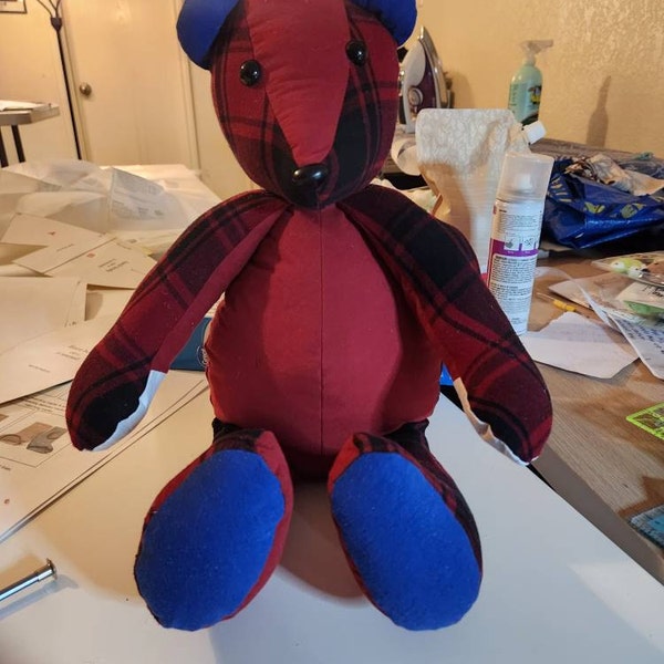 Memory Bear Sewing Pattern, Keepsake Teddy Bear, 10 Sizes (PDF Pattern ...