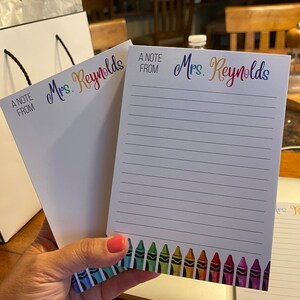 Teacher Personalized Notepad Custom Teacher Notepad Teacher - Etsy