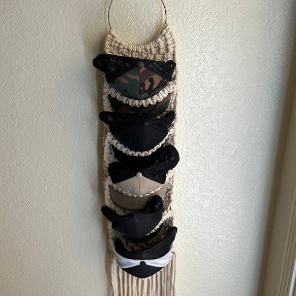 Macrame Baseball Cap Hanger PDF Pattern Tutorial With Knot Guide ...