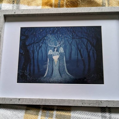 Moongazing Hare Hare and Moon Mystical Hare Pagan Wiccan Hare Art - Etsy