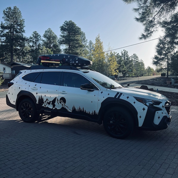 Enhance Your Ride With a Sasquatch Mountain Vinyl Decal Featuring Trees ...