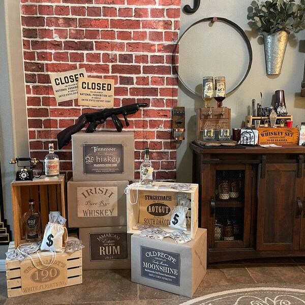 Prohibition Era Printable Party Decor. Great Gatsby Decor. Prohibition ...