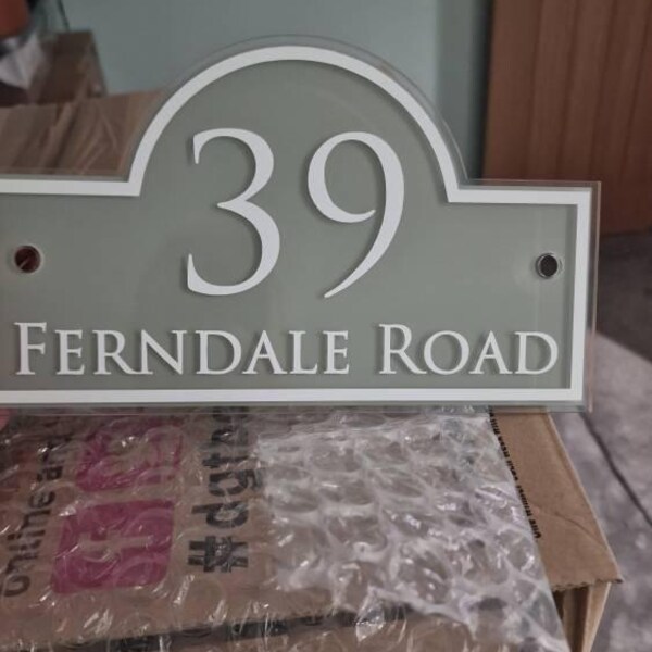 Traditional House Number Signs & Address Plaques in Sage Green - Etsy UK
