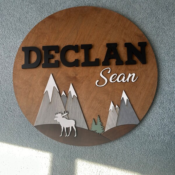 Woodland Name Sign Mountain Name Sign Round Name Sign Rustic Name Sign ...