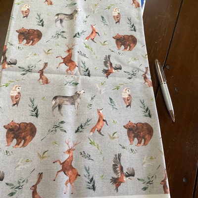 Woodland Nursery Fabric by the Yard. Quilting Cotton, Organic Knit ...