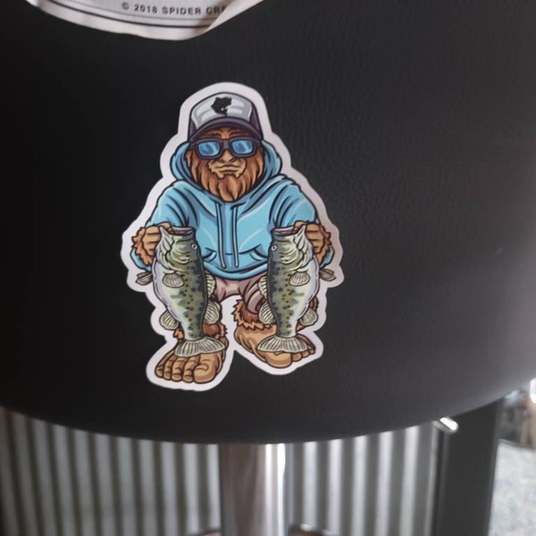 Muskie Fishing Sticker , Bigfoot Fishing Sticker , Fishing Sticker ...