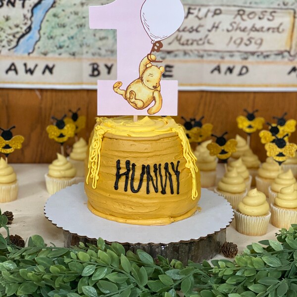 Winnie the Pooh Cake Topper...cupcake Toppers....cake Centerpiece ...