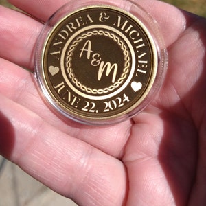Personalized Wedding Challenge Coin - Etsy