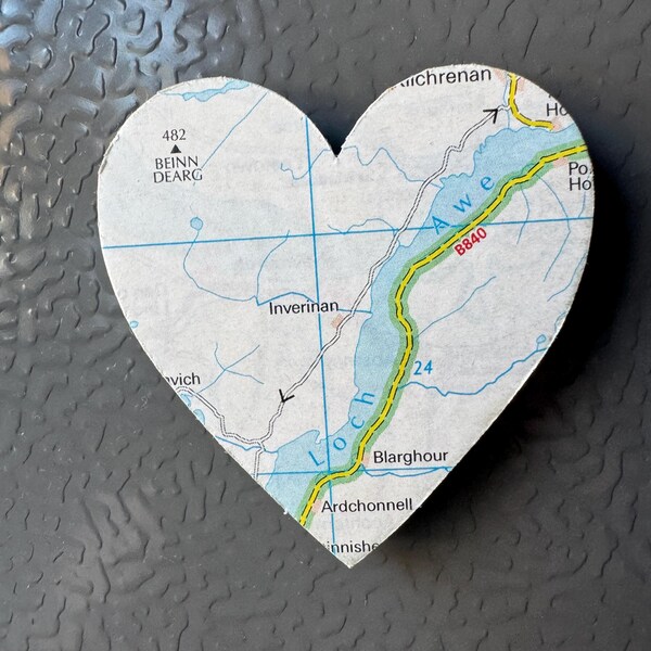 Individual Map Hearts - Etsy UK