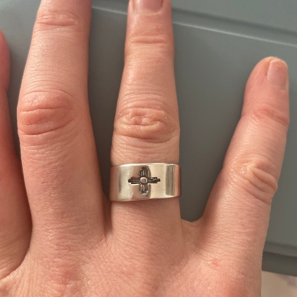 Zia Ring, Sun Petroglyph Jewelry, New Mexico Accessory, Archeology Gift ...