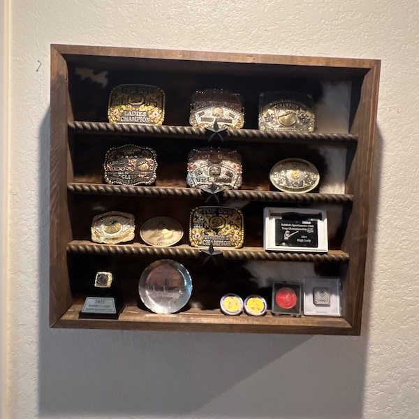 20 Buckle Rustic Western Buckle Display With Cowhide Backing. What ...