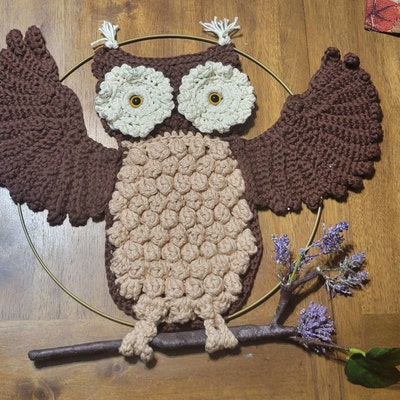 Barn Owl Wall Hanging Crochet Pattern PDF File - Etsy