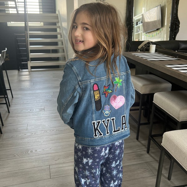 Personalized Girls Denim Jacket | Custom Kids Jean Jacket | Designed ...