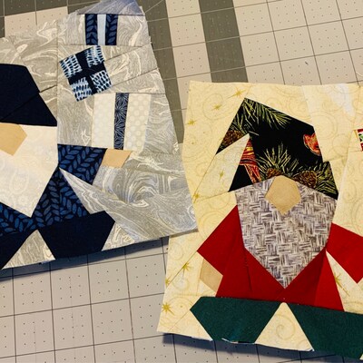 GNOME WITH GIFTS Paper Pieced Block Pattern in Pdf - Etsy