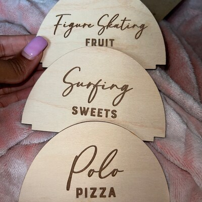 Wooden Buffet Food Name Sign, Food Table Tent Card, Food Tag, Cute ...
