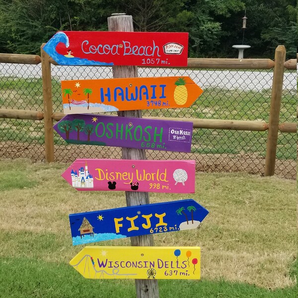 Destination Arrow Signs, Tropical Directional Arrows, Hand Made Wooden ...